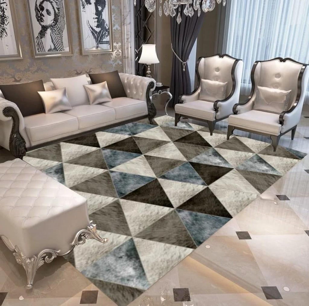 DEXTER Modern Industrial Geometric Patterns Carpet – RoomyRoom.com ...