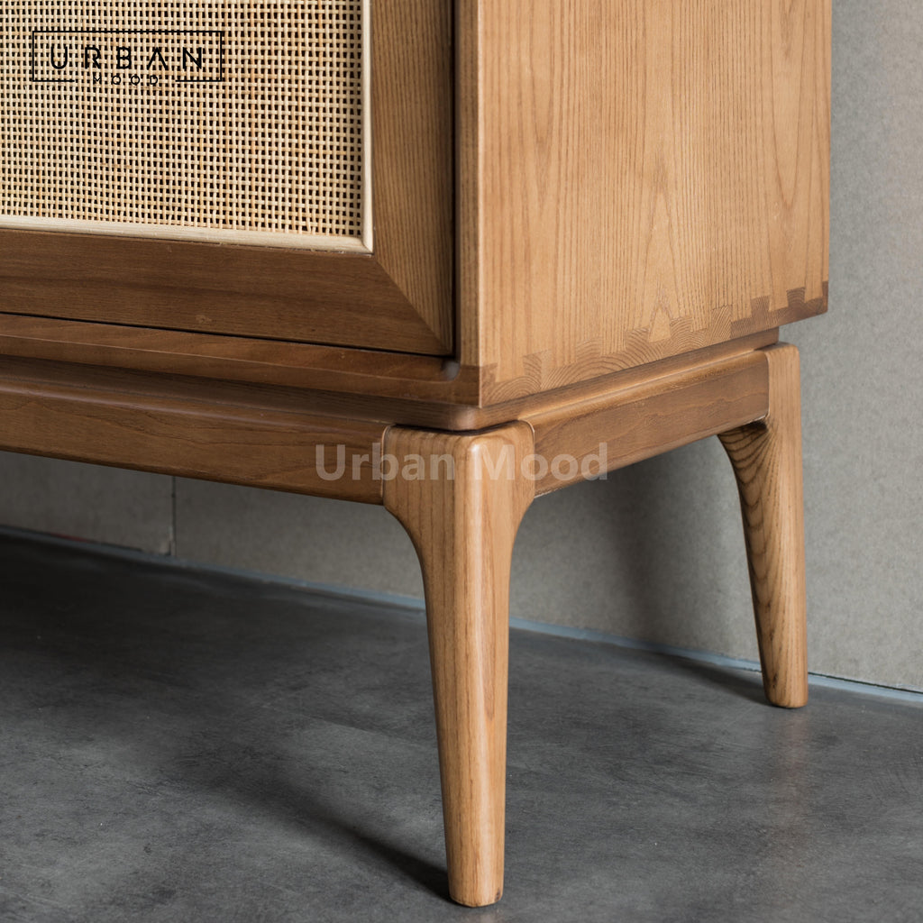 Premium | MANUEL Solid Wood Rattan Sideboard – RoomyRoom.com ...