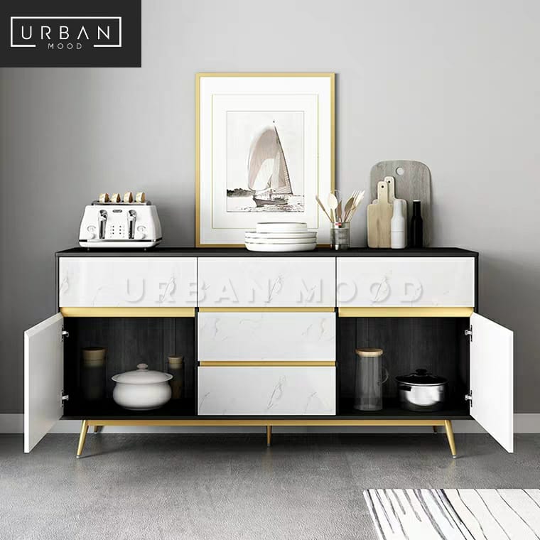 ELYSIA Modern Marble Sideboard – RoomyRoom.com - Contemporary Modern ...