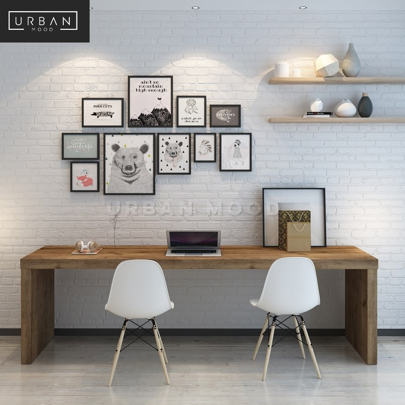 BERT Rustic Solid Wood Study Table – RoomyRoom.com - Contemporary ...