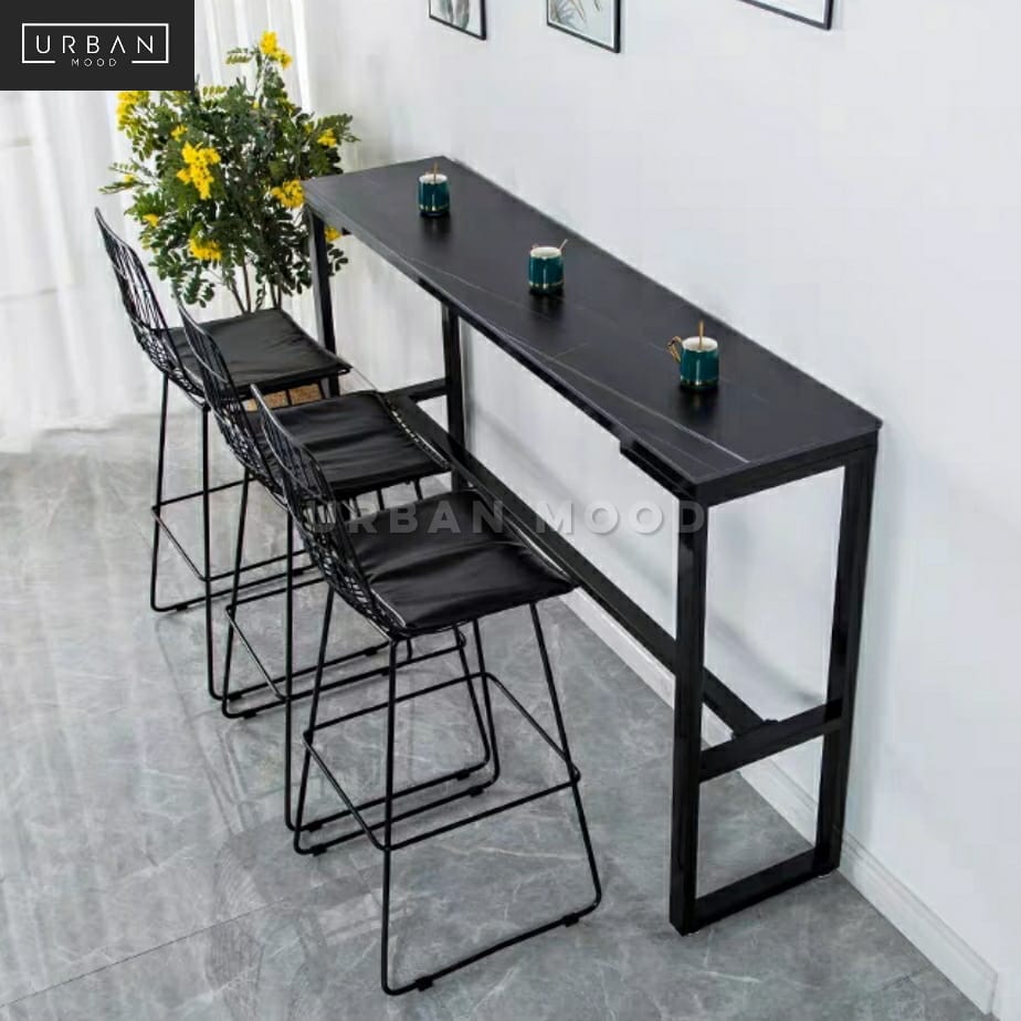 THASSOS Modern Marble Slate Bar Table – RoomyRoom.com - Contemporary ...