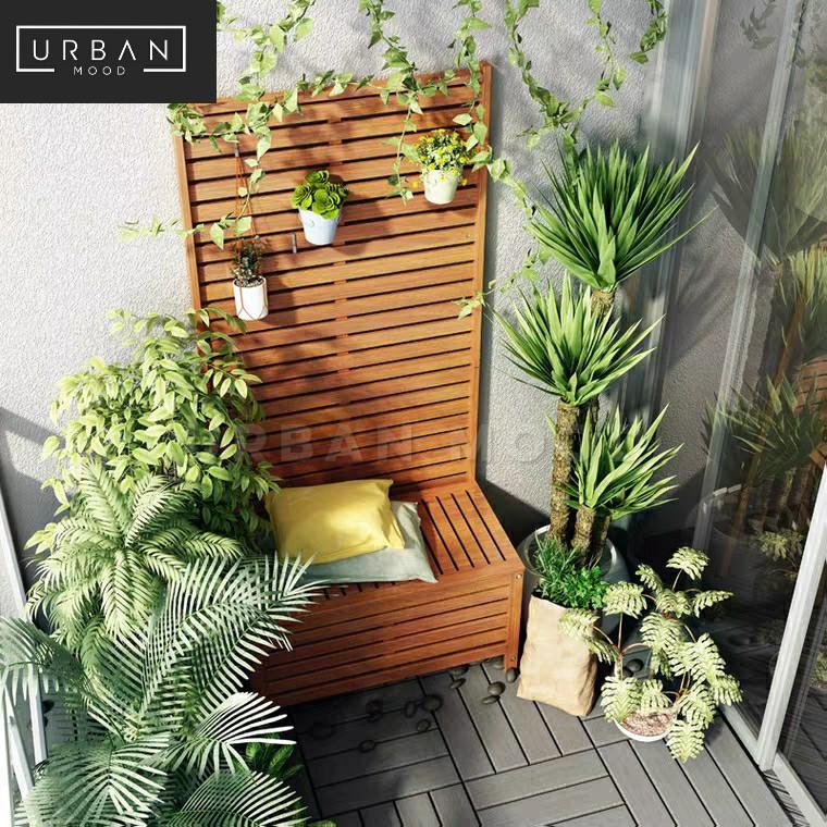 RAISON Rustic Outdoor Storage Bench – RoomyRoom.com - Contemporary ...