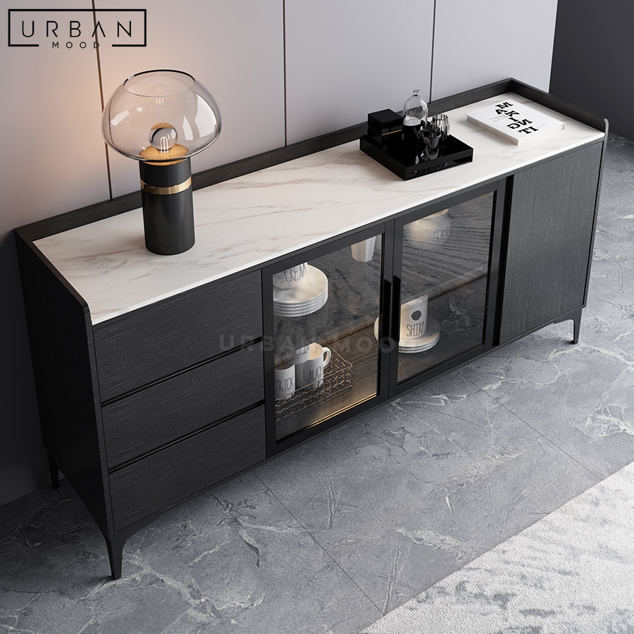 STUCCO Modern Sintered Stone Sideboard – RoomyRoom.com - Contemporary ...