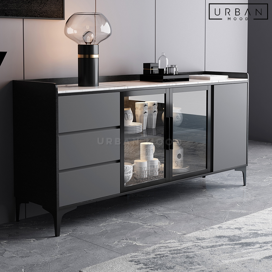 STUCCO Modern Sintered Stone Sideboard – RoomyRoom.com - Contemporary ...