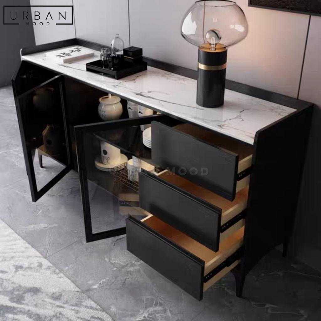 STUCCO Modern Sintered Stone Sideboard – RoomyRoom.com - Contemporary ...